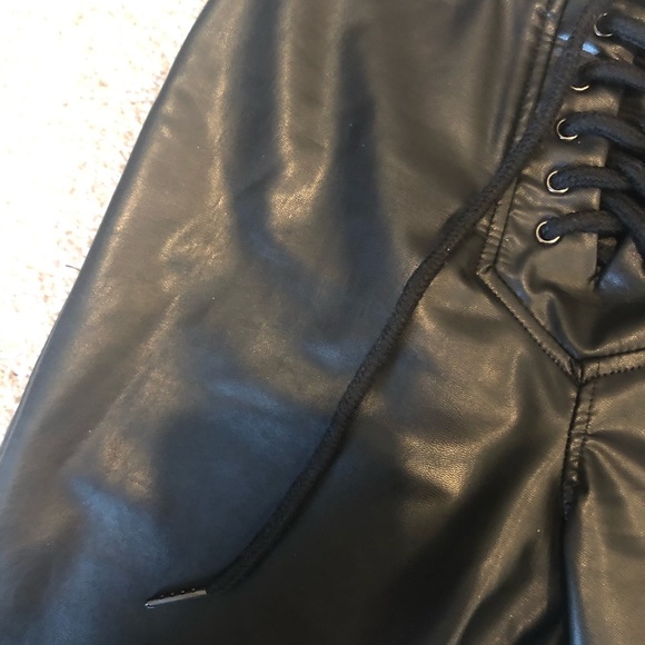 David Lerner | Pants & Jumpsuits | Nwt David Lerner Faux Leather Lace Up Pant | Poshmark